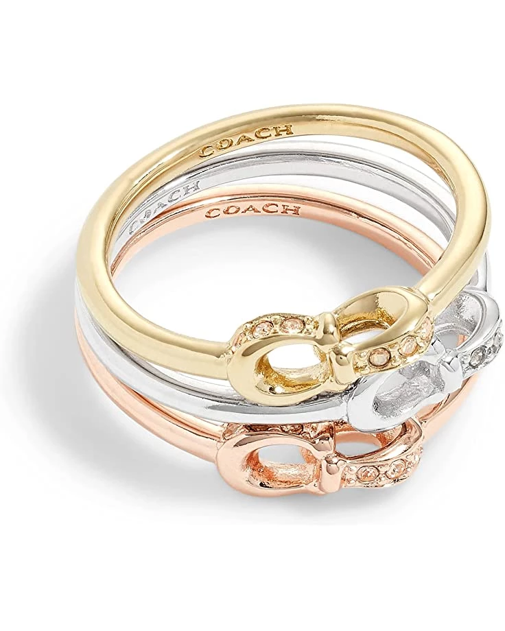 COACH Sales Store | Buy COACH Signature Pave Ring Set | Rings online at ...